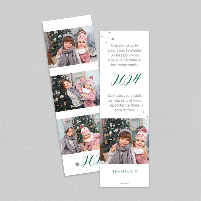 Carte de voeux Photomaton étoilé personnalisée — Planet Cards