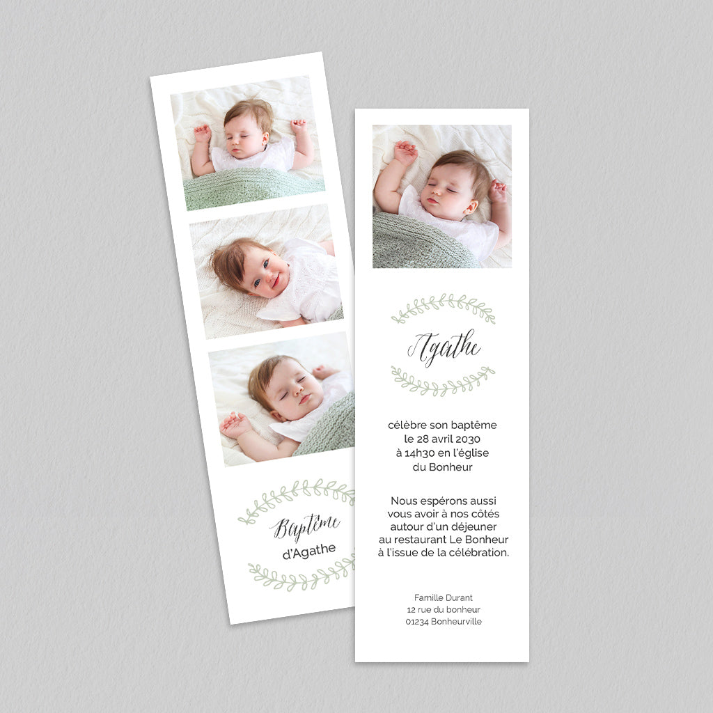 Faire-part baptême à personnaliser | Planet Cards