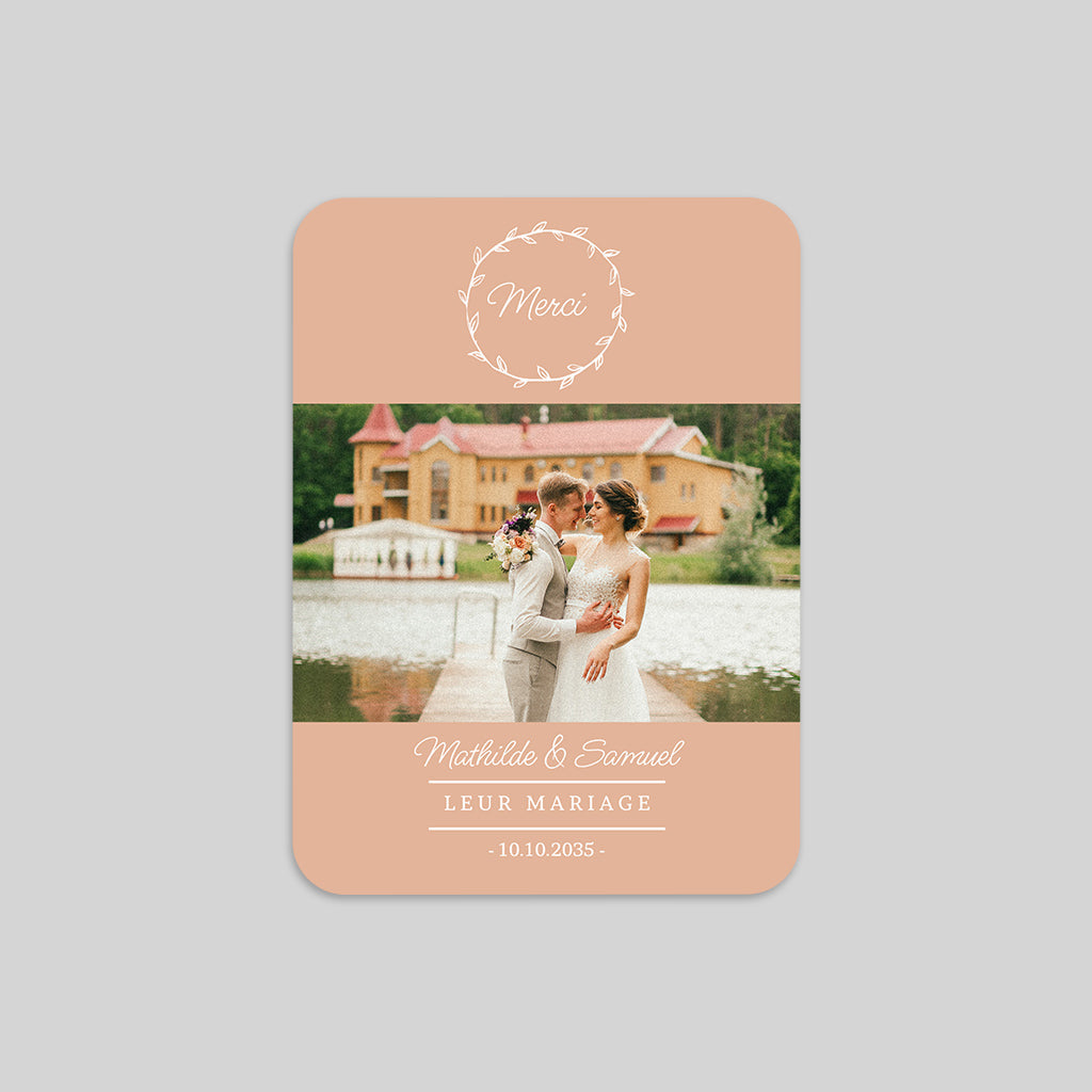 Remerciement mariage Couronne végétale — Planet Cards
