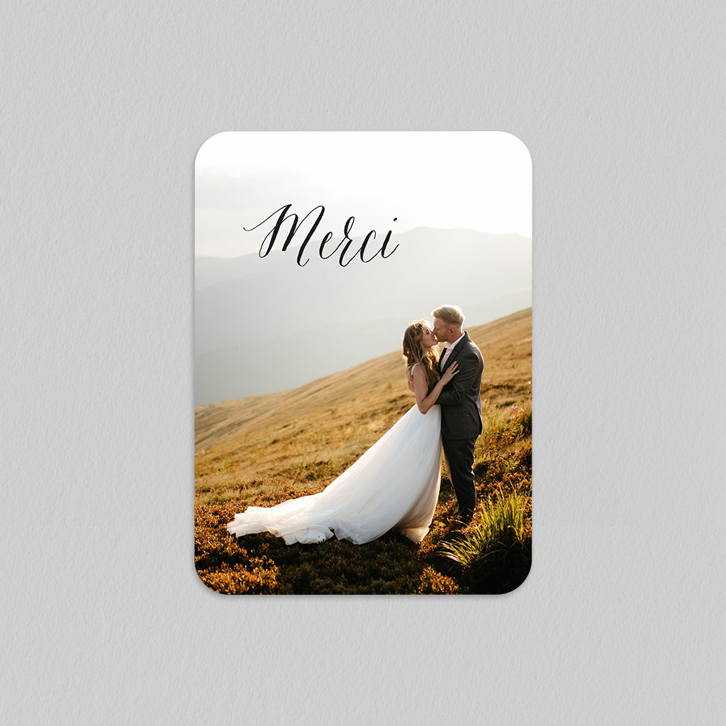 Remerciement mariage Un Merci Classique — Planet Cards