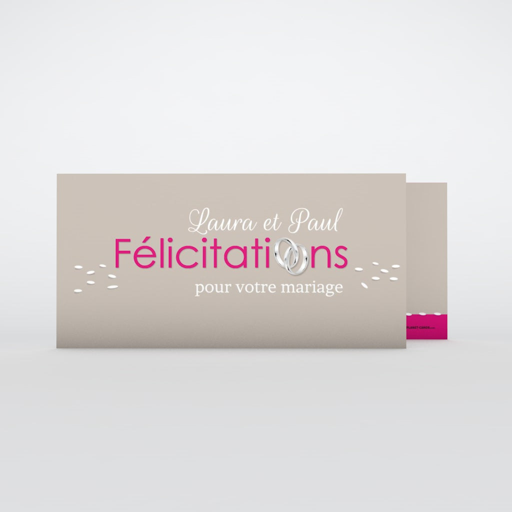 Carte de félicitations alliances — Planet Cards