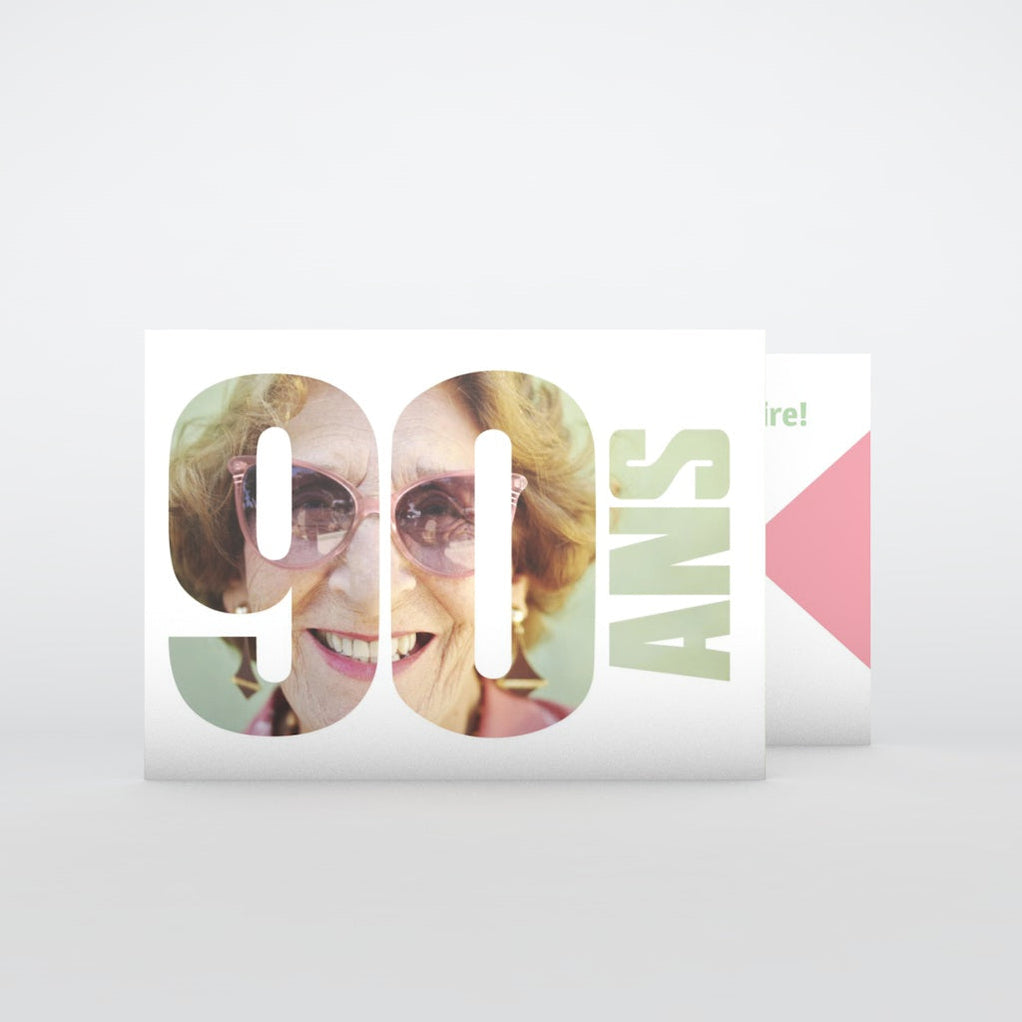 Invitation anniversaire adulte 90 ans pêle-mêle anniversaire — Planet Cards