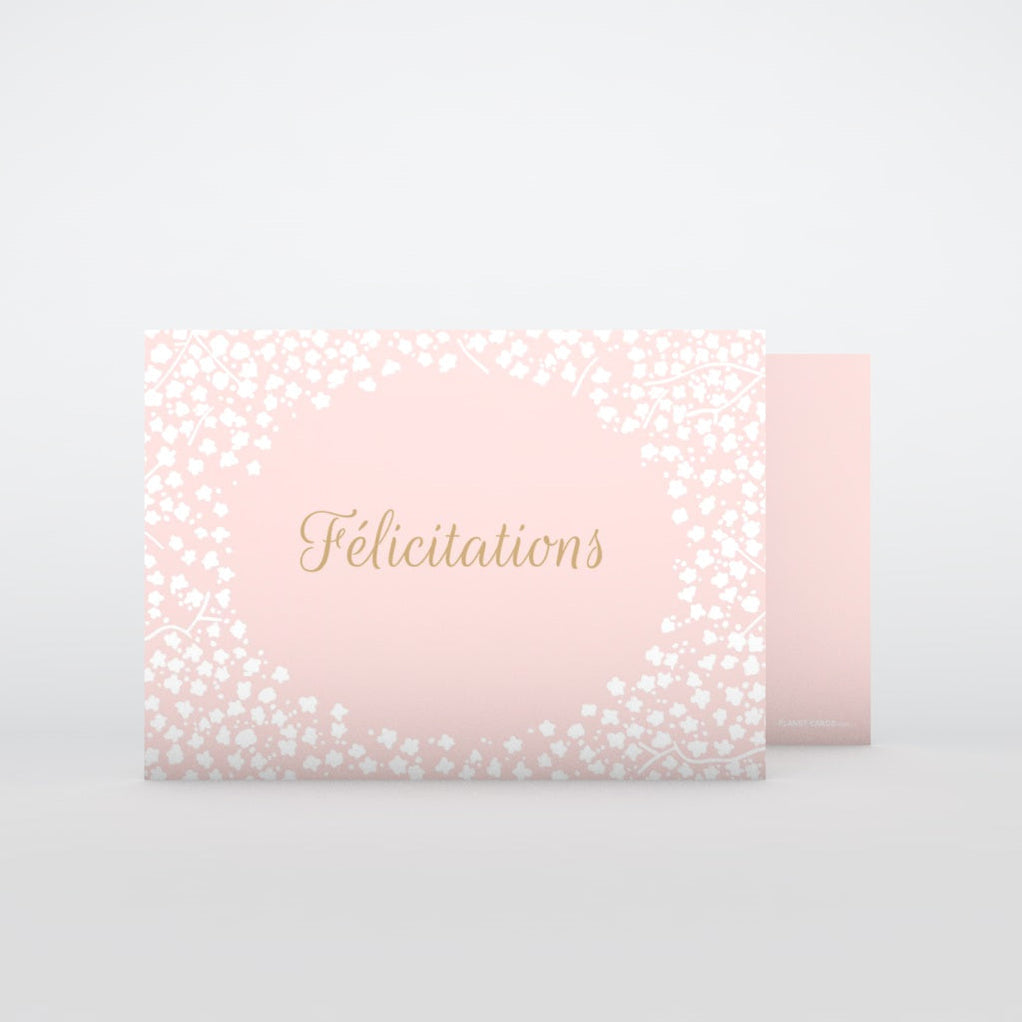 Carte de félicitations Fleurs Scintillantes — Planet Cards