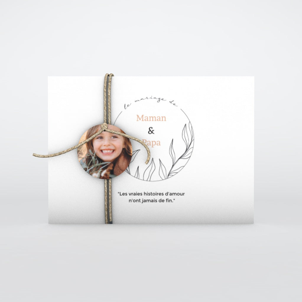 Faire part mariage Tampon Végétal — Planet Cards